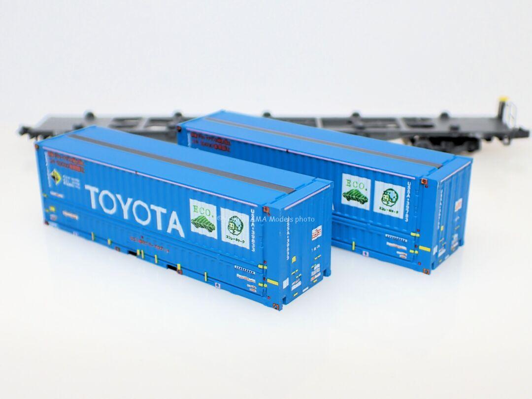 コキ107 トヨタロングパスエクスプレスU55A-39500コンテナ積載(JRFマークなし)が入線です。KATO 10-1797 2両セット KATO京都駅店 | NGaugeJP - 横濱 ...
