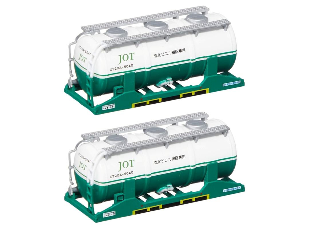 ﾎﾟﾎﾟﾝﾃﾞｯﾀ 20ft タンクコンテナ UT20Aタイプ JOT(2個) 品番：8528 ☆彡 NgaugeJP - 横浜模型